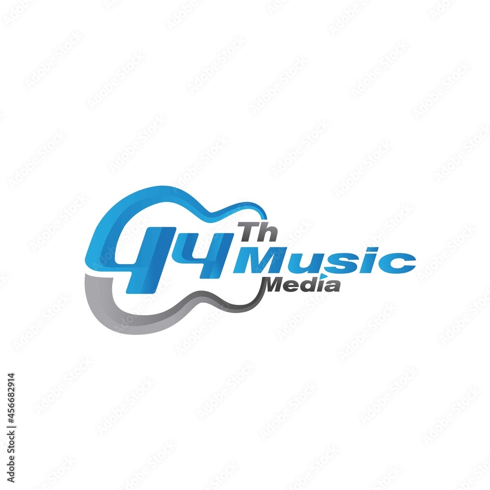 44 th logo designs for music and media logo and entertainment Stock ...