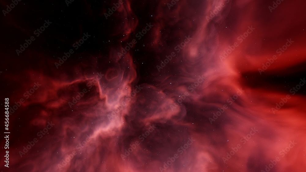 red-violet nebula in outer space, horsehead nebula, unusual colorful ...