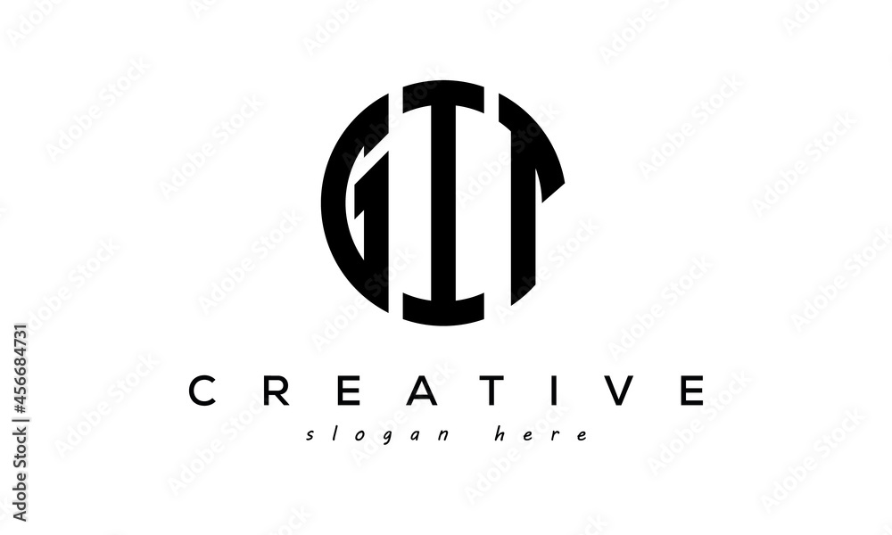 Letter GIT creative circle logo design vector Stock Vector | Adobe Stock