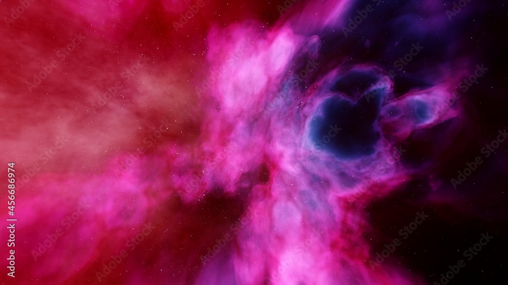 red-violet nebula in outer space, horsehead nebula, unusual colorful ...