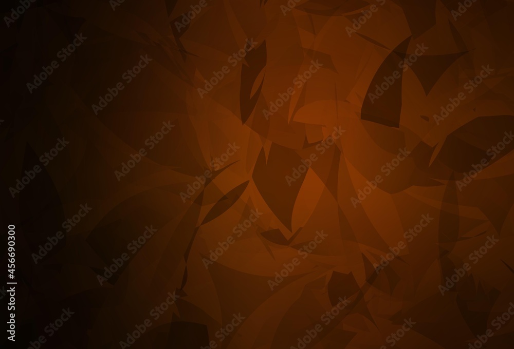 Dark Brown vector template with chaotic poly shapes. Stock Vector ...