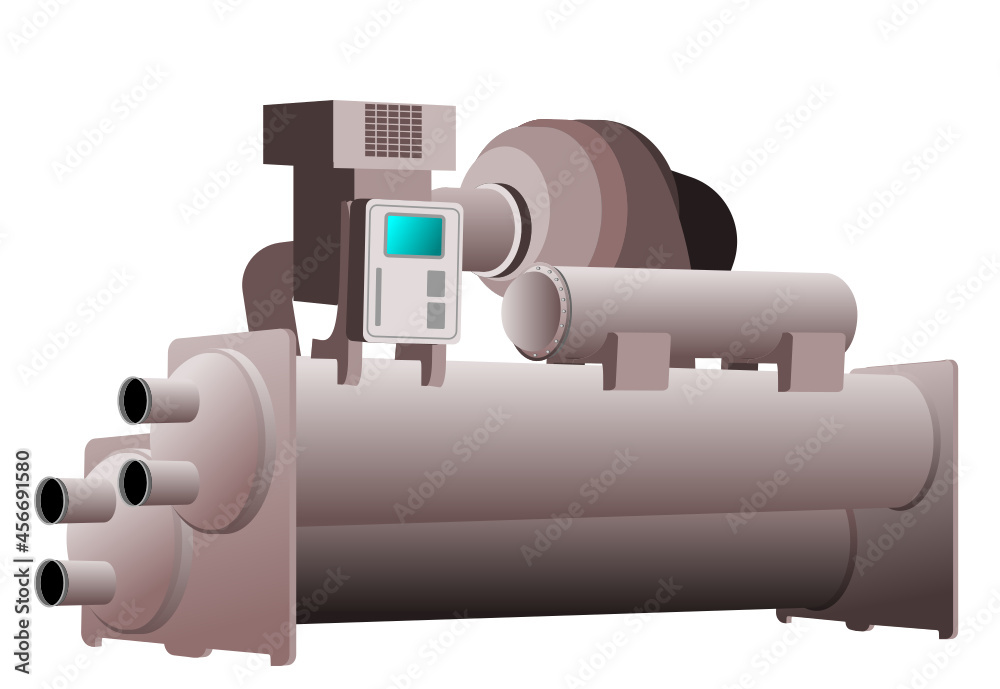 Vetor de 3D Chiller design for Building Management System and plant ...