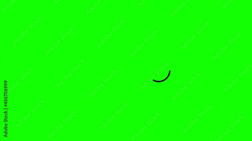 Menu line icon animation on the green screen background. 4K video ...