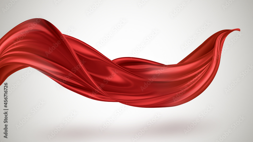 Red flying fabric Stock Illustration | Adobe Stock
