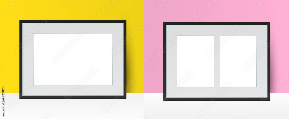 Horizontal Collage Set. Layout Template. Frames for Photo or ...