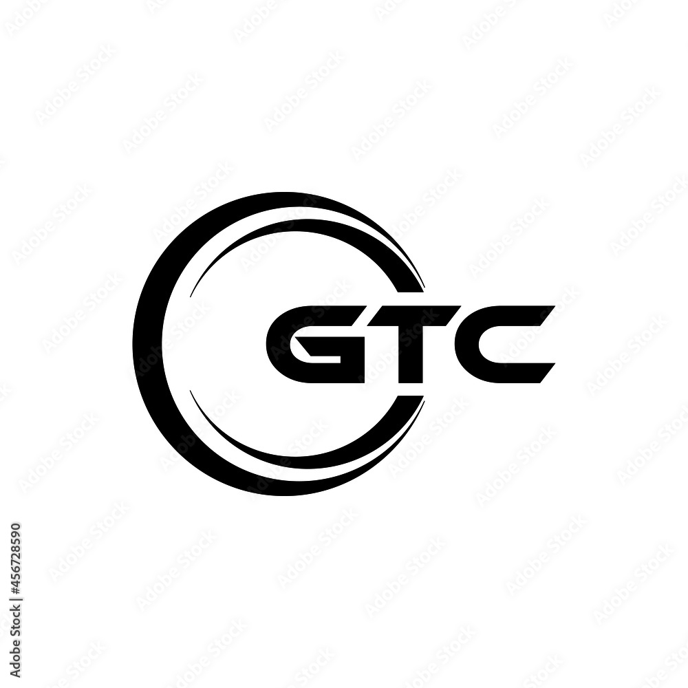 Vettoriale Stock GTC letter logo design with white background in ...