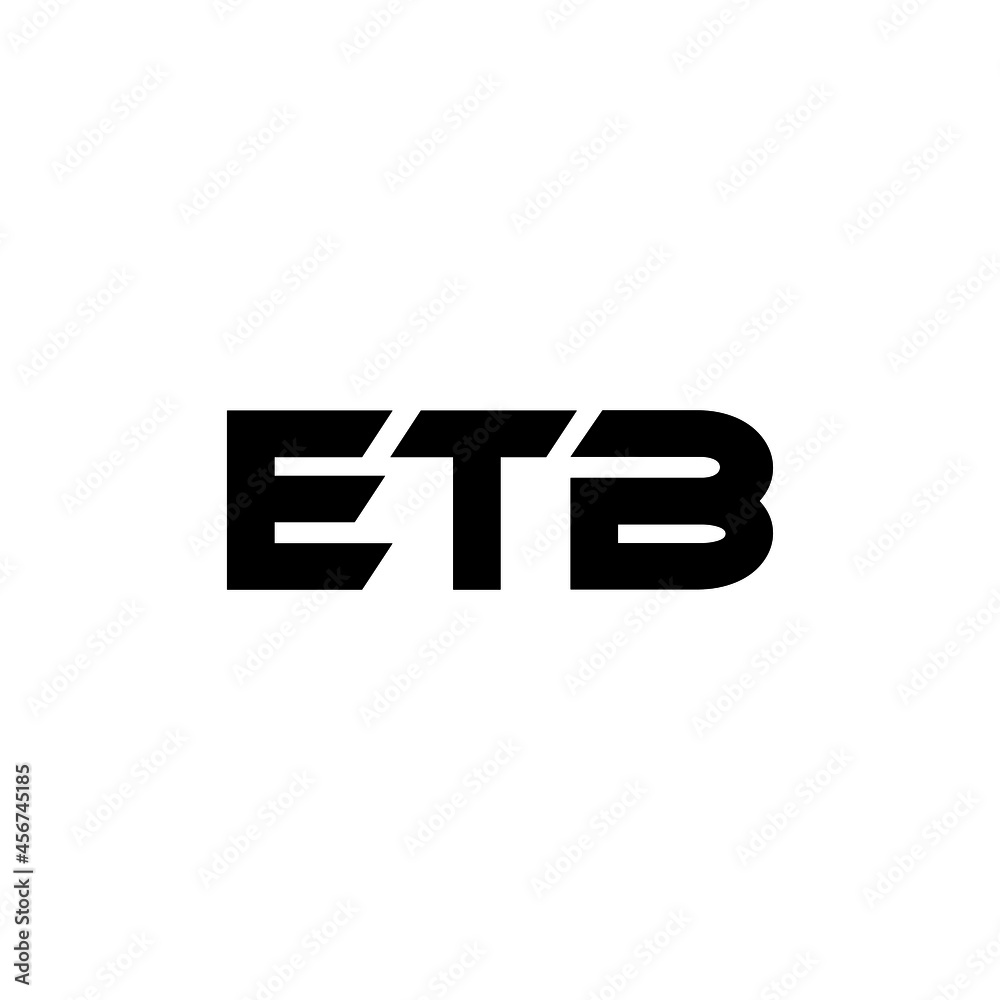 ETB letter logo design with white background in illustrator, vector ...