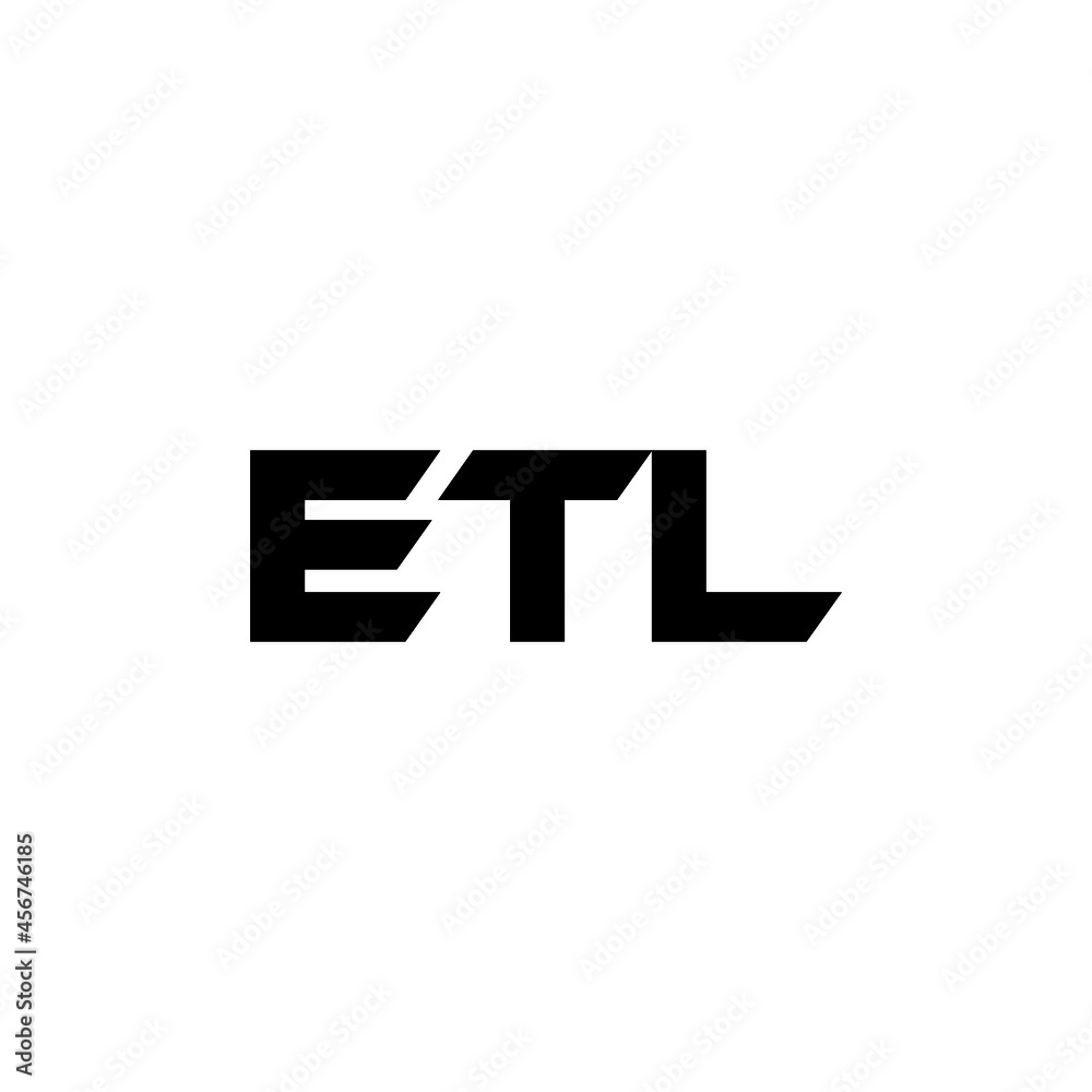 ETL letter logo design with white background in illustrator, vector ...