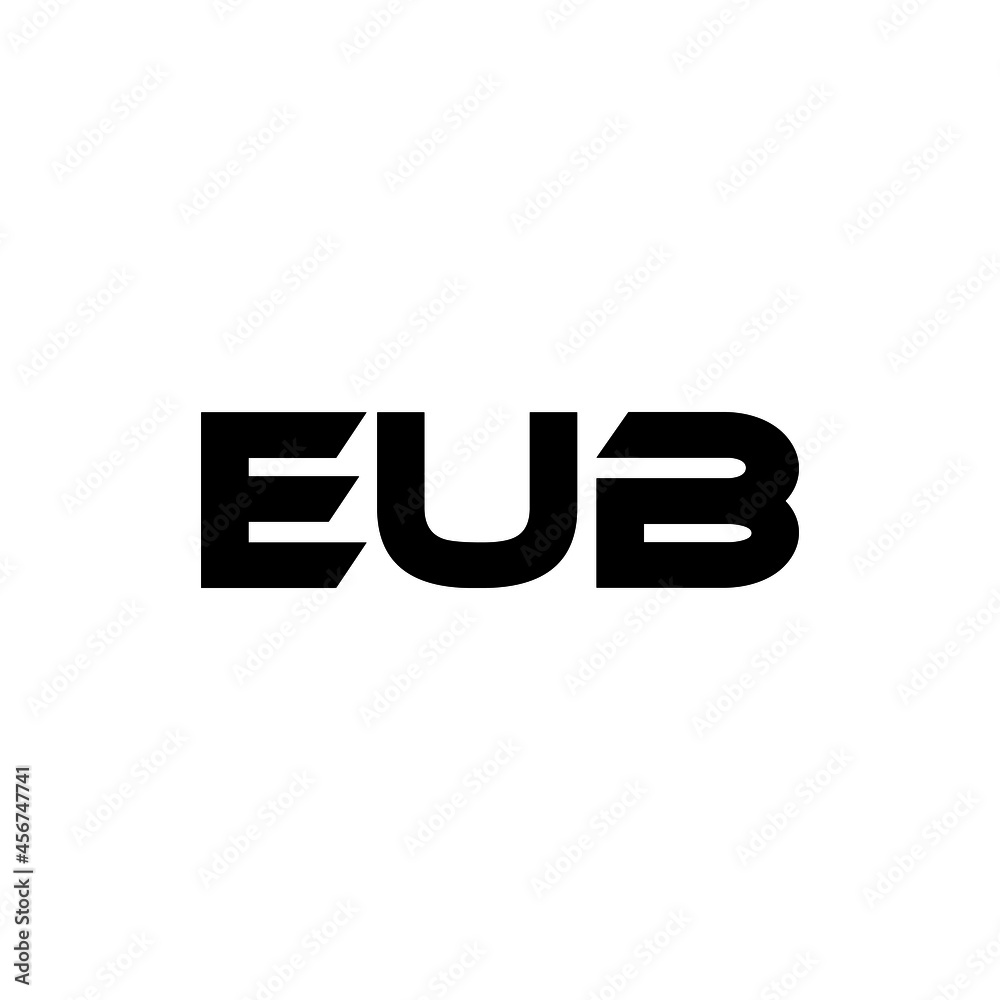 EUB letter logo design with white background in illustrator, vector ...