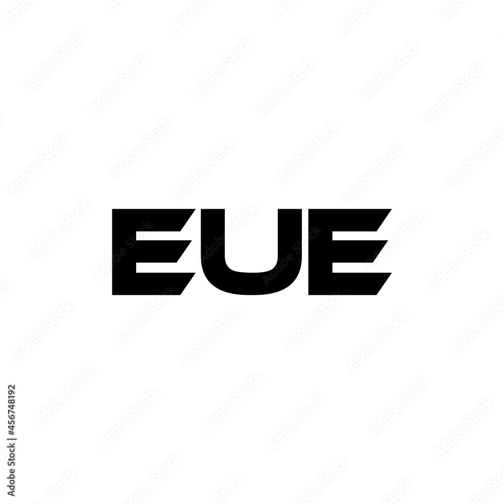 Vecteur Stock EUE letter logo design with white background in ...