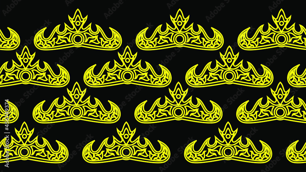 Siger Lampung vector, Siger bridal crown Lampung Stock Vector | Adobe Stock