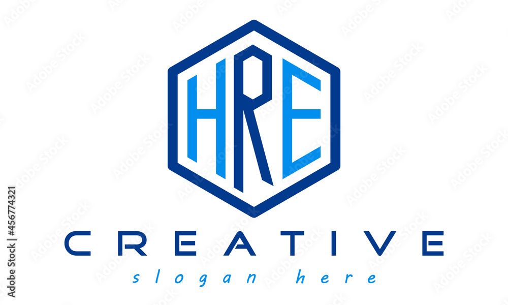 Vecteur Stock polygon letters logo, letters HRE modern unique ...