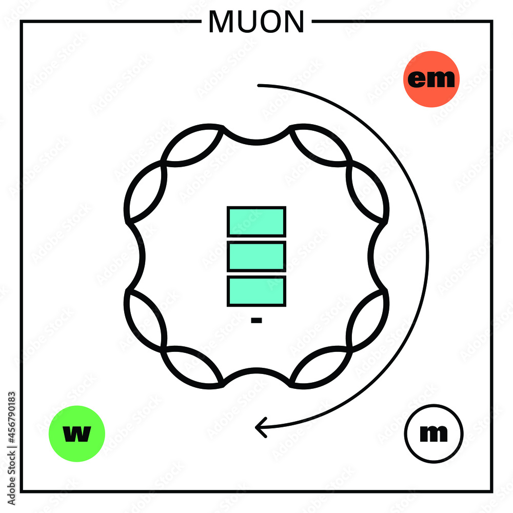 Conceptual vector illustration of a fundamental particle of standard ...