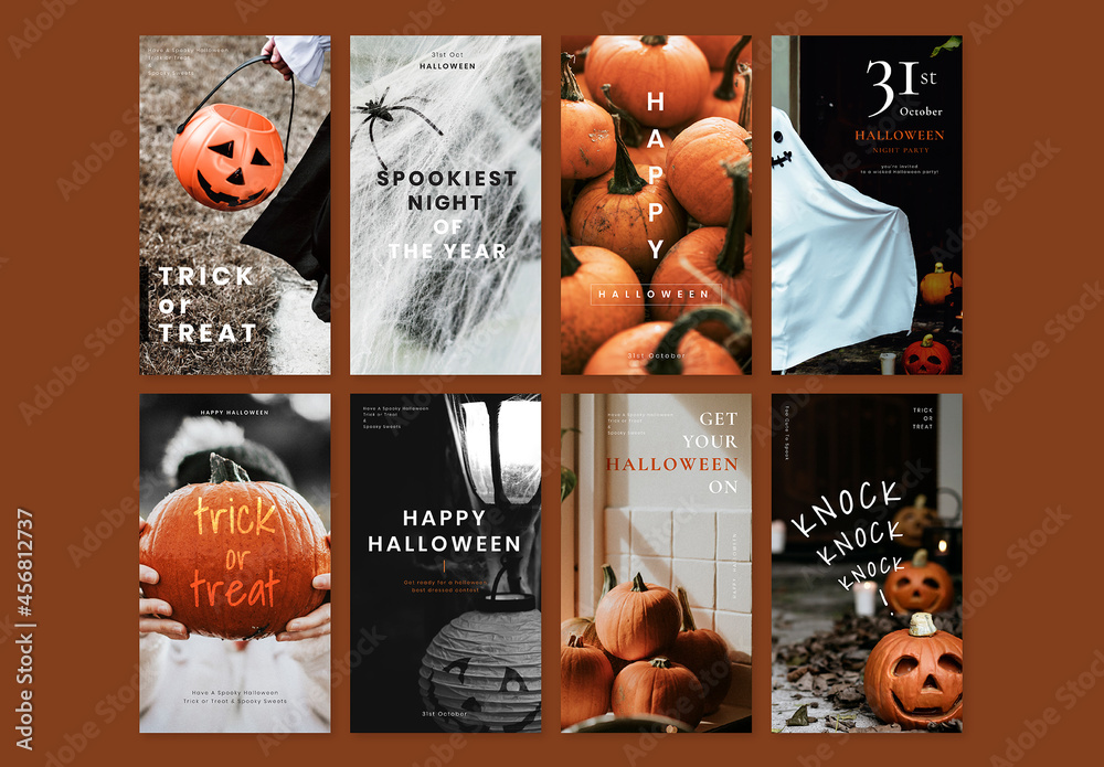 Halloween Editable Template Set for Social Stories Stock Template ...