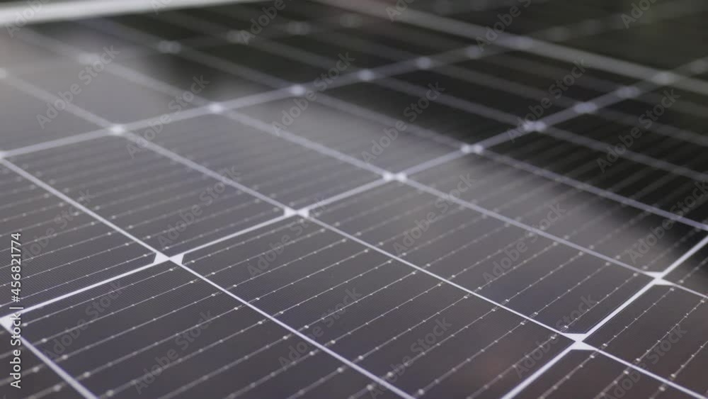 Photovoltaic solar panel extreme close up. Close-up of modern ...