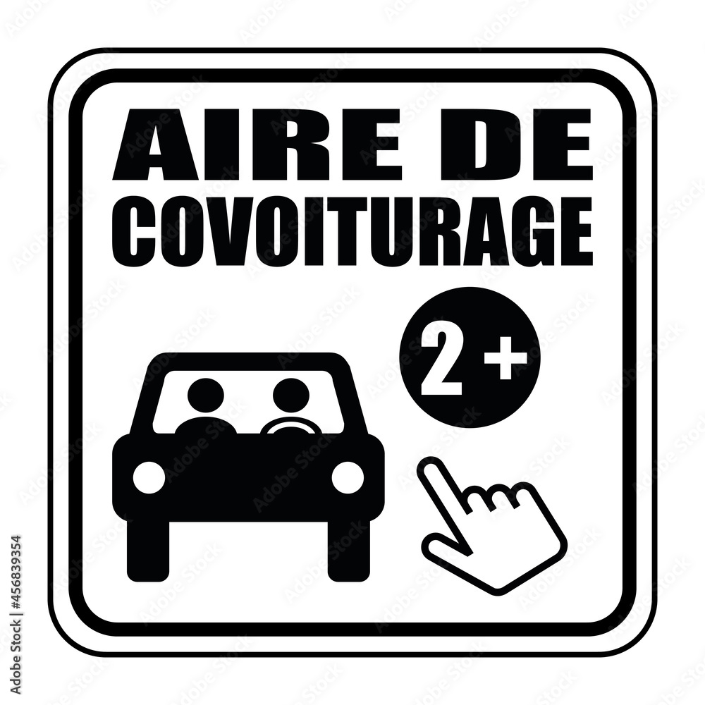 Logo aire de covoiturage. vector de Stock | Adobe Stock
