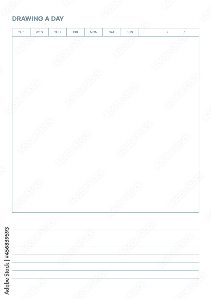 Note, scheduler, diary, calendar planner document template illustration ...