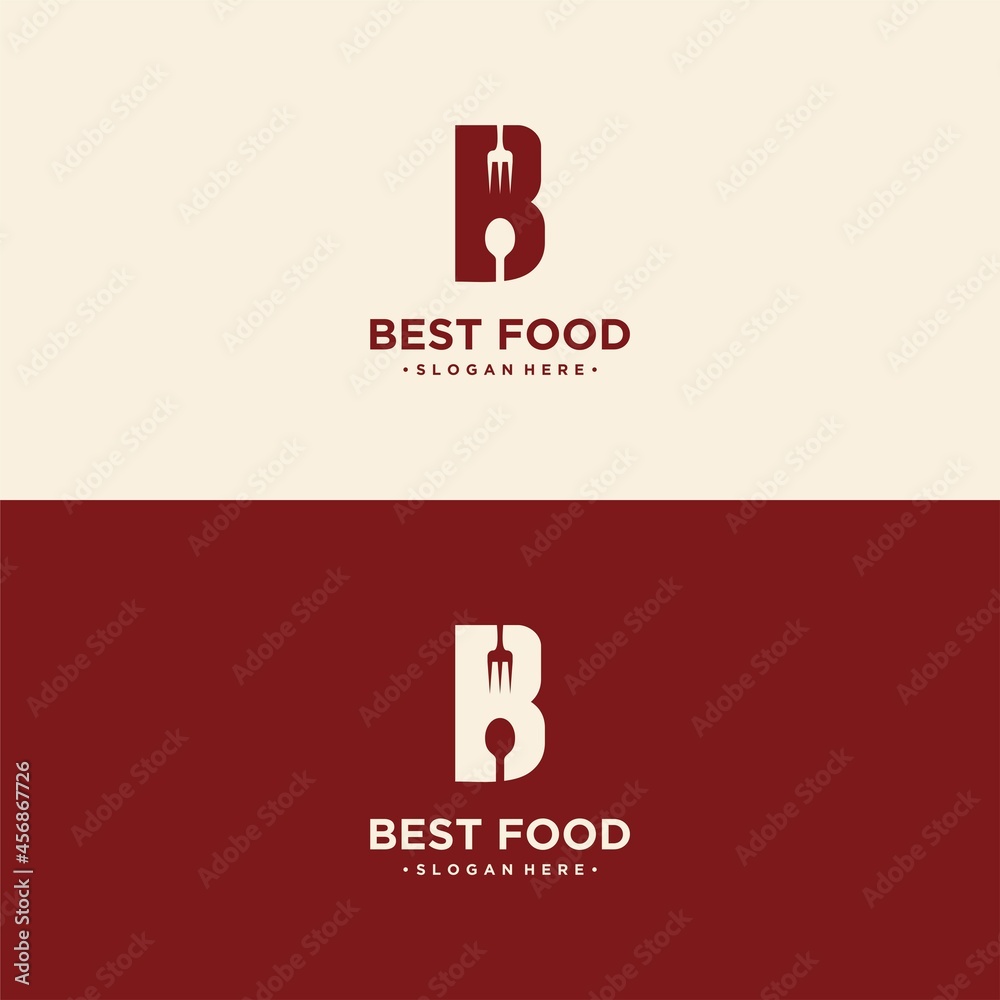 Letter B Logo Design. Initial B Logo Design. Best Food Company Vector ...