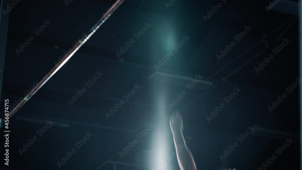 Vidéo Stock Pole Vault Jumping Championship: Professional Male Athlete ...