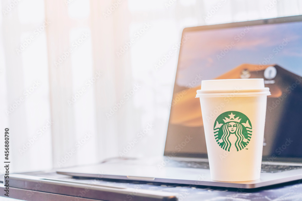 Bangkok ,Thailand-September 30,2019 : Starbucks Hot beverage coffee on ...