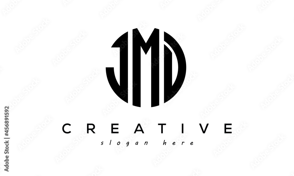 Letter JMD creative circle logo design vector Stock Vector | Adobe Stock