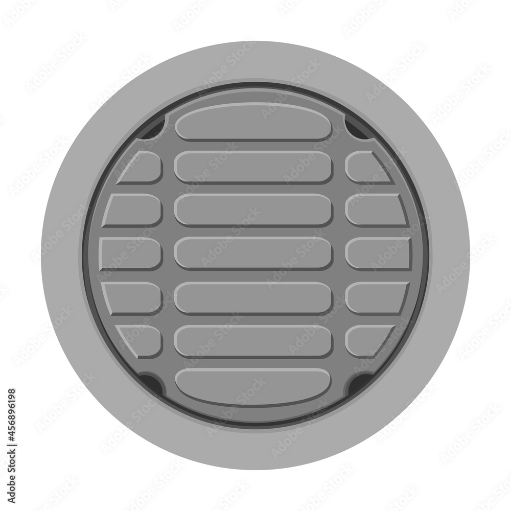 Manhole sewer vector cartoon icon. Vector illustration hatch street on ...