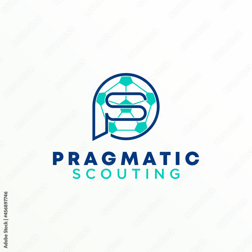 Simple Letter or word SP line font with ball image graphic icon logo ...