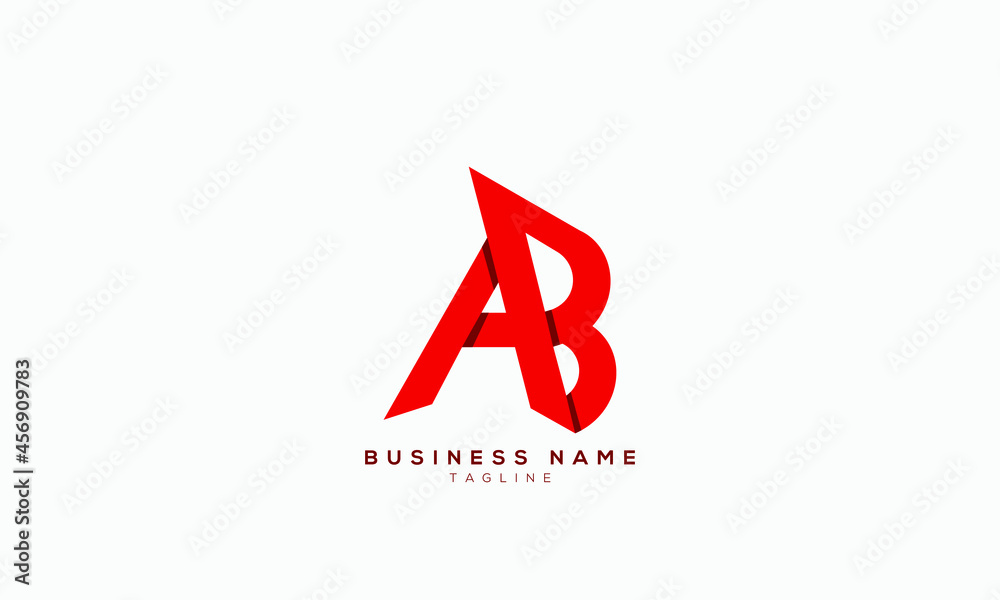 AB initials monogram letter text alphabet logo design. Stock Vector ...