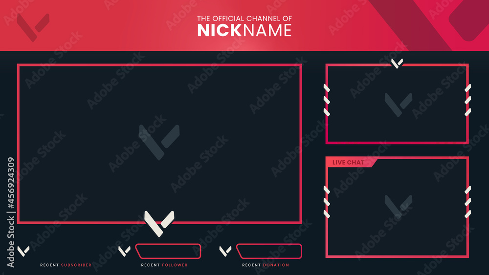 Stream Overlay Orange and Black theme with Facecam and Live Chat ...