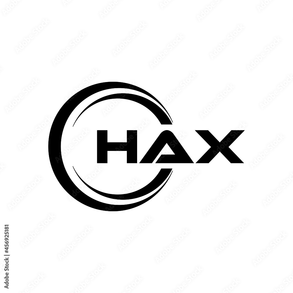 HAX letter logo design with white background in illustrator, vector ...