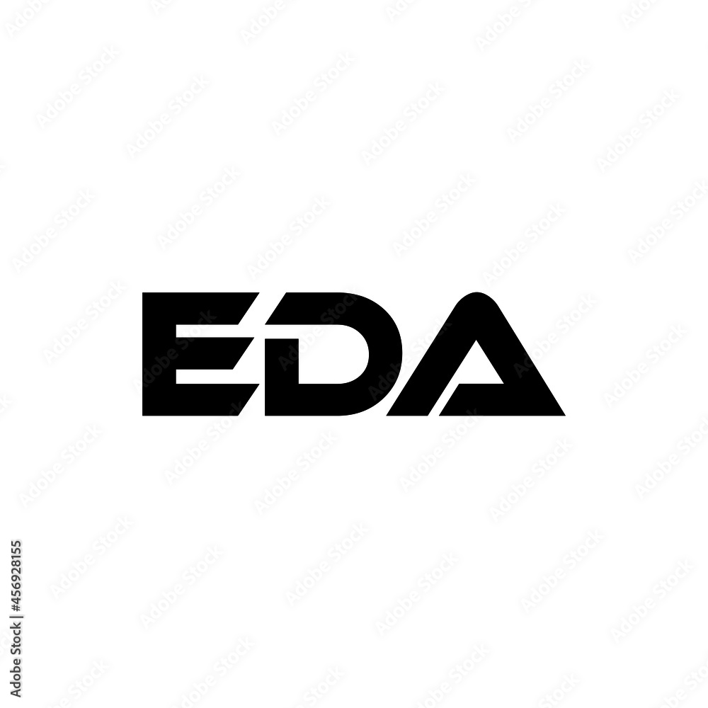 Vecteur Stock EDA letter logo design with white background in ...
