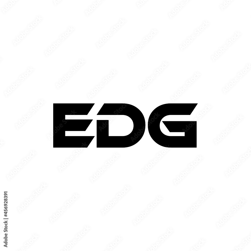 EDG letter logo design with white background in illustrator, vector ...