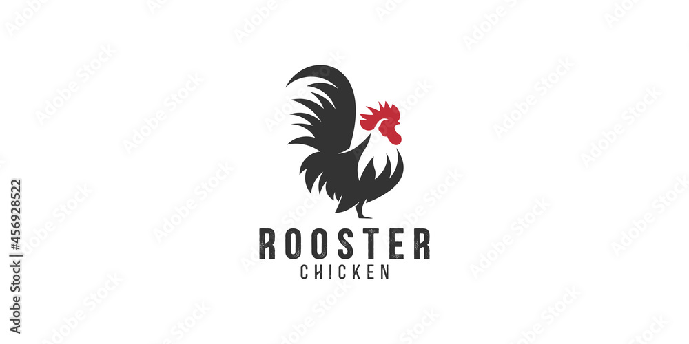 Short-legged Bantam chicken logo design template Stock Vector | Adobe Stock