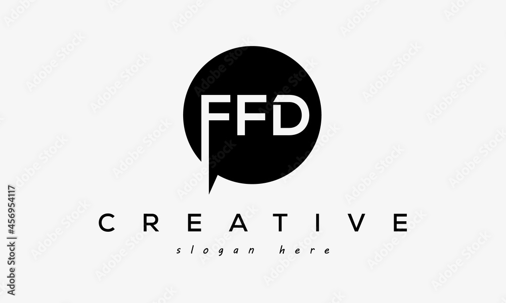 FFD creative circle letters logo design victor Stock Vector | Adobe Stock