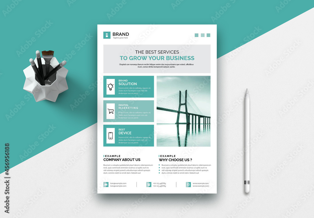 Simple Business Flyer Stock Template | Adobe Stock