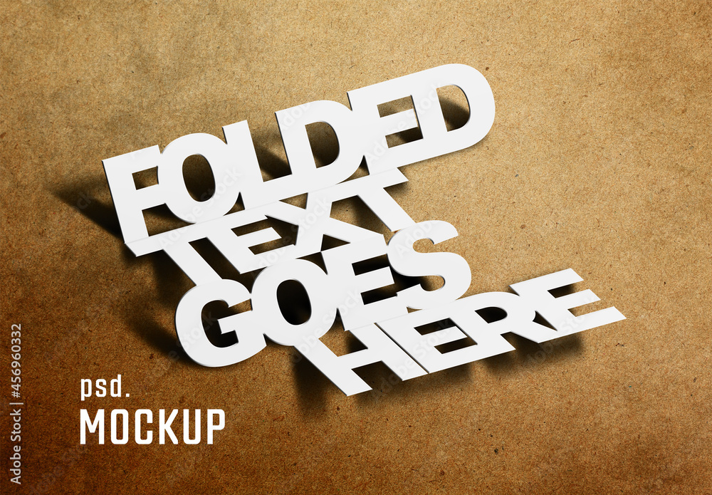 Folded Text Effect Stock Template | Adobe Stock