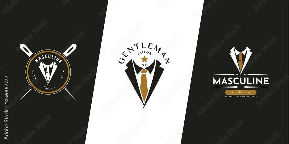 Set of Masculine Tie Tuxedo Suit Gentleman Fashion Tailor Clothes ...