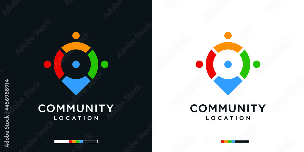 Community location logo design template Stock Vector | Adobe Stock