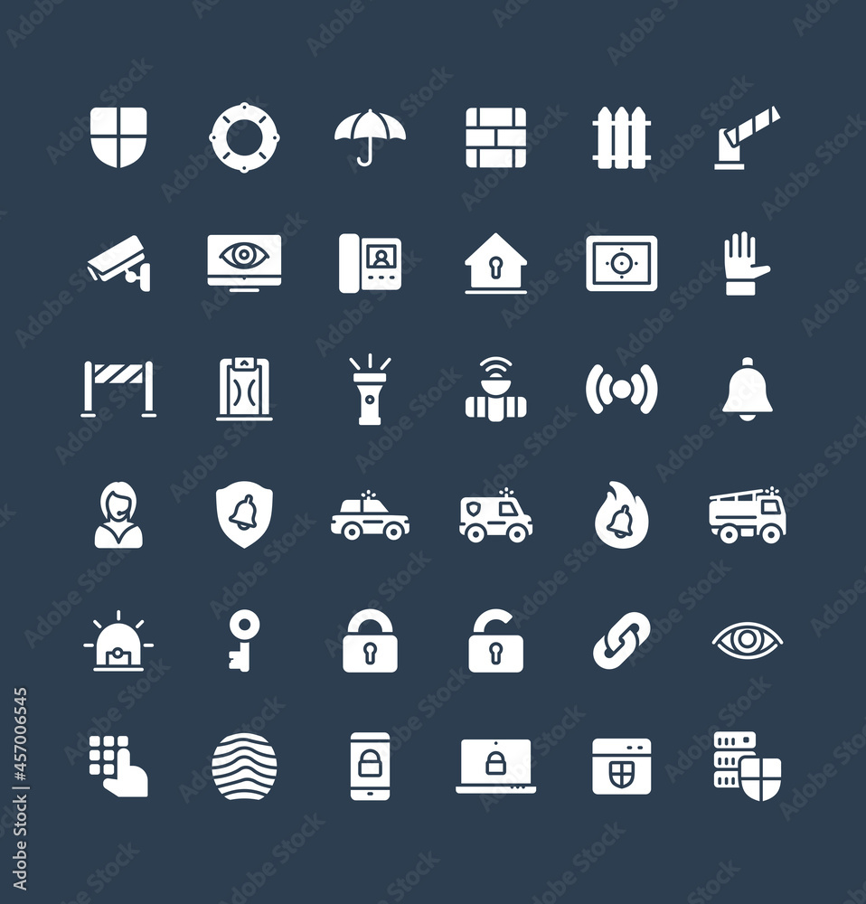 Vector flat icons set, graphic design elements. Illustration with ...