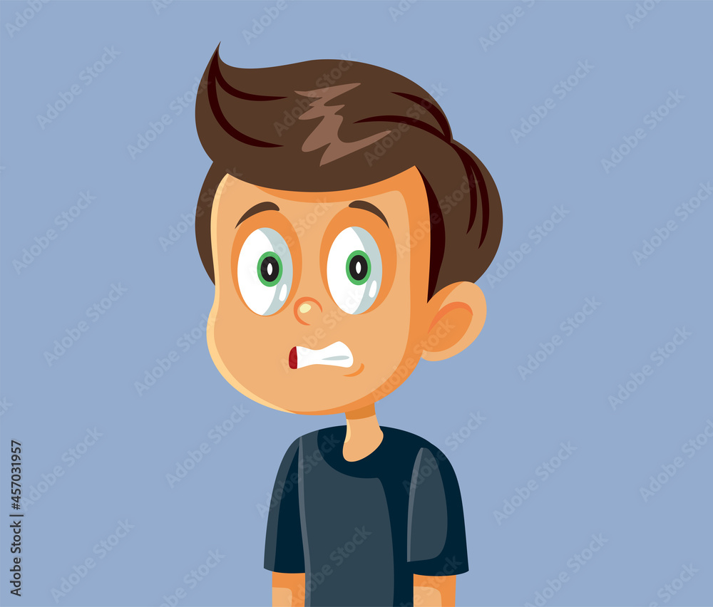 Photo Little Girl Cringe Face Vector Cartoon, nicoletaionescu | Posters ...