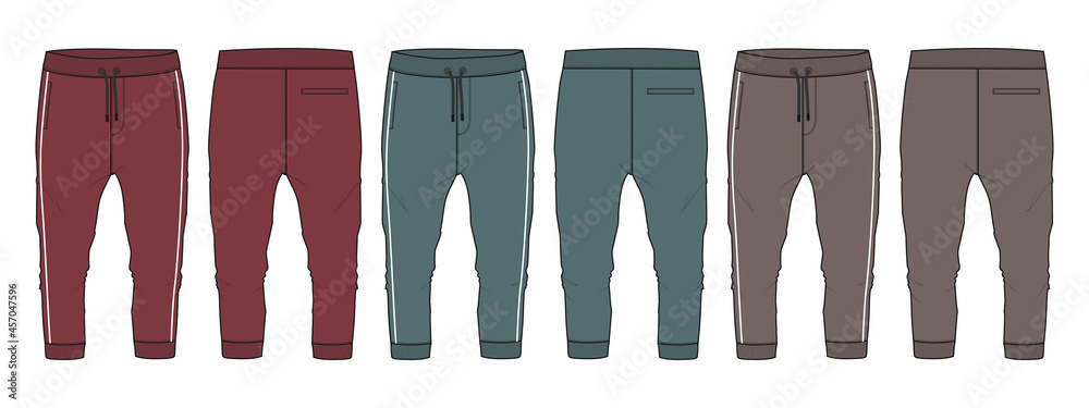 Poster Multi color Set of collection Basic Sweat pant technical fashion ...