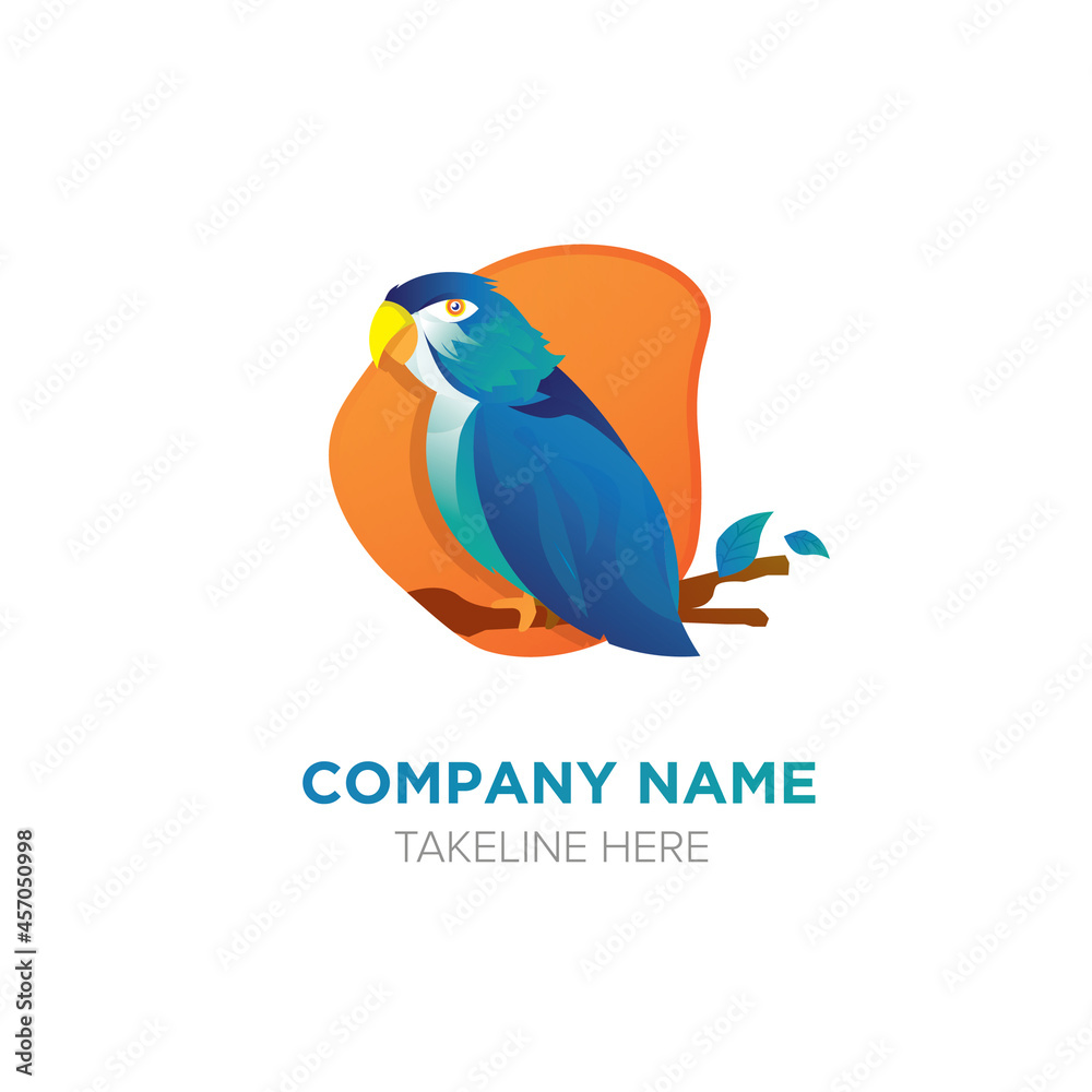 LOGO DESIGN BIRD MACAW/PARROT FOR YOUR CORPORATE Stock Vector | Adobe Stock