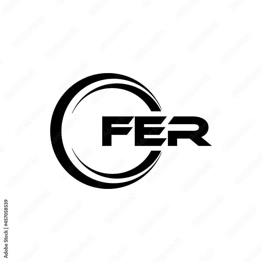 FER letter logo design with white background in illustrator, vector ...