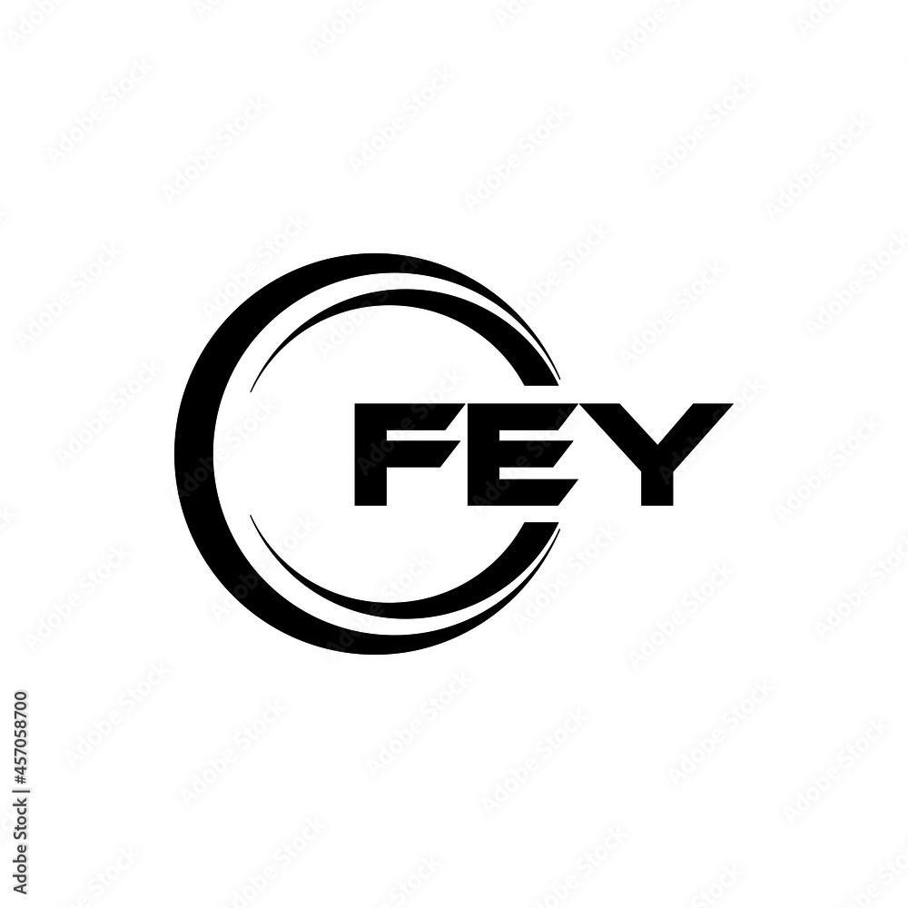 FEY letter logo design with white background in illustrator, vector ...