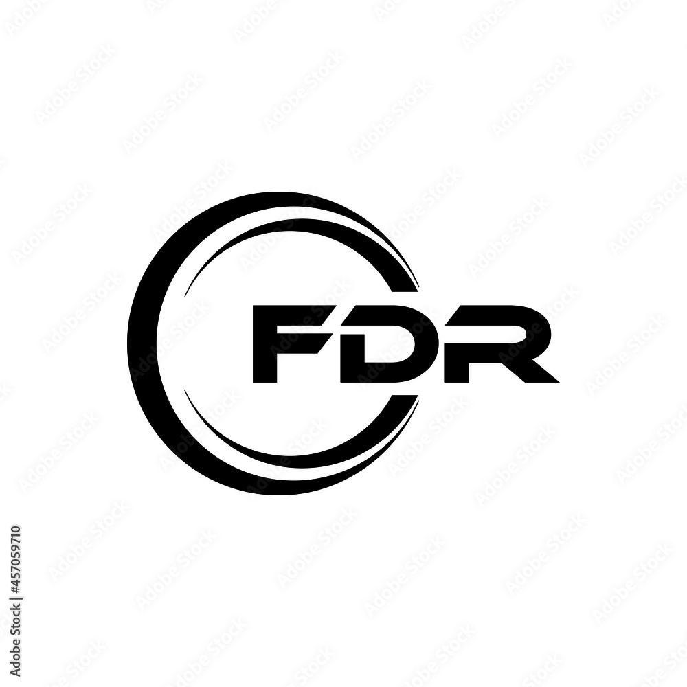 FDR letter logo design with white background in illustrator, vector ...