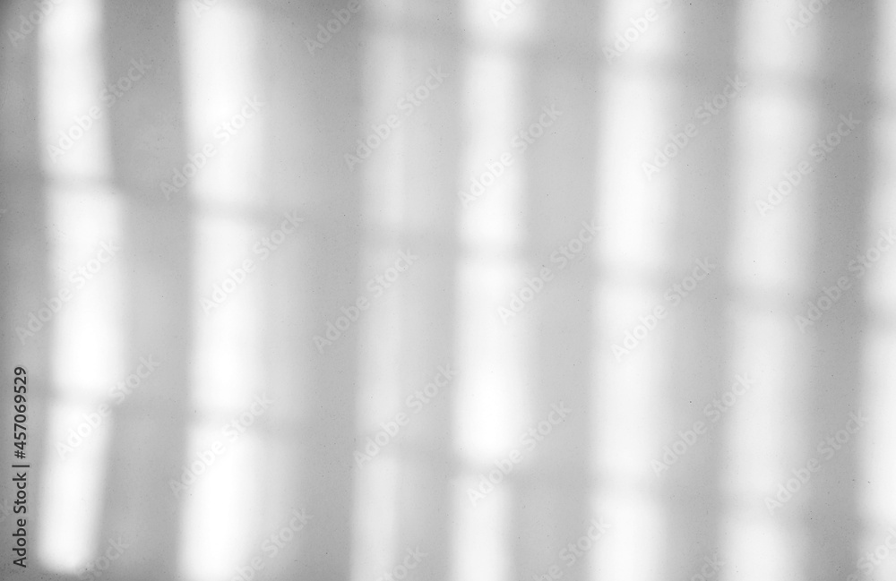 Window natural shadow overlay effect on white texture background, for ...