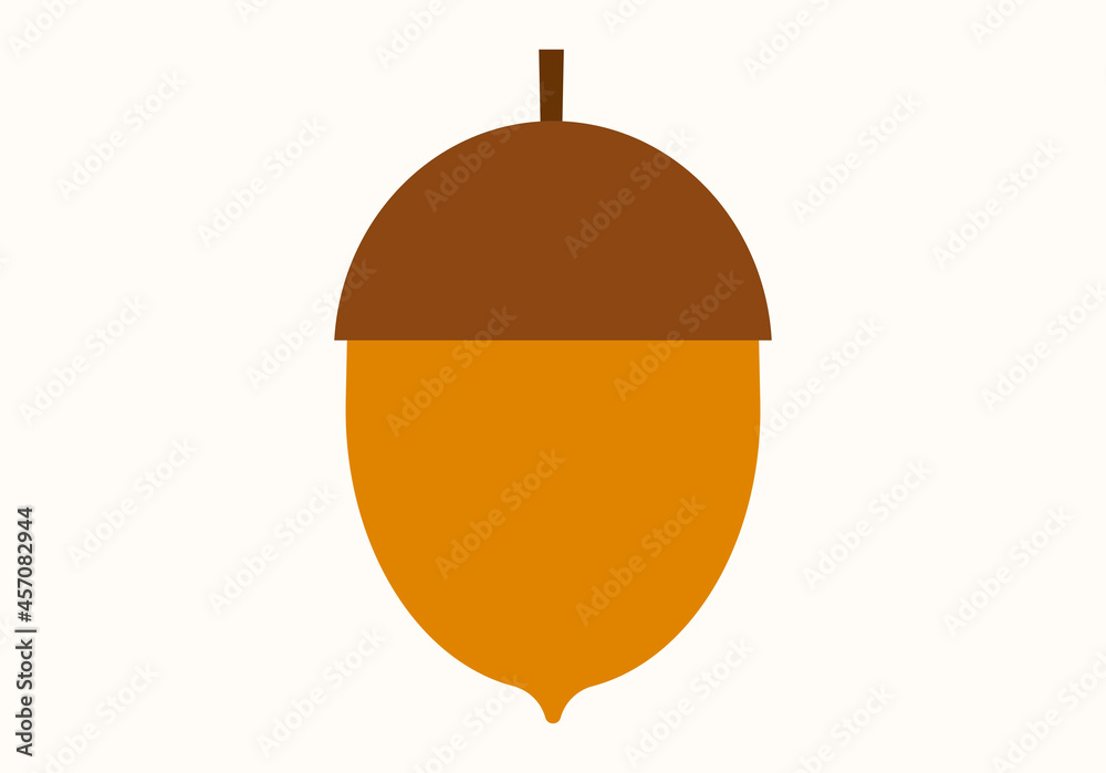 Fondo con icono de bellota en fondo blanco. Stock Vector | Adobe Stock