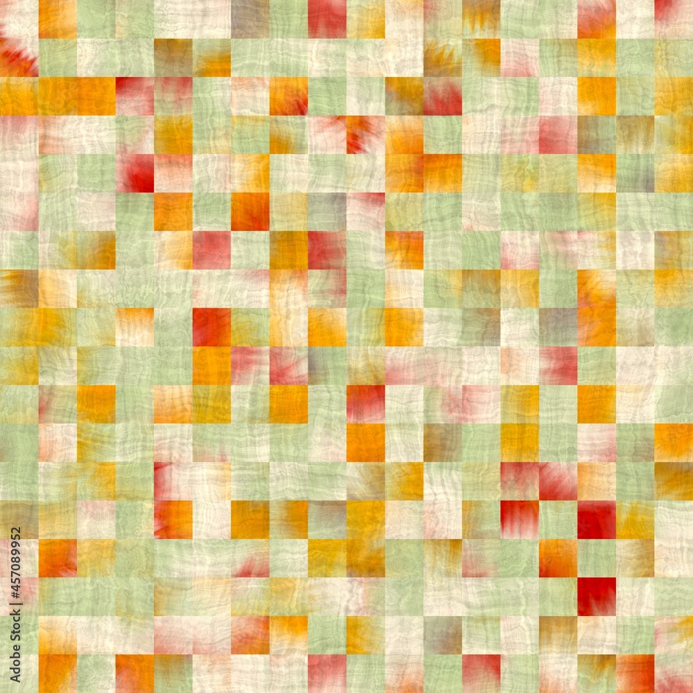 Seamless square tile faux wall mosaic pattern for surface design and ...