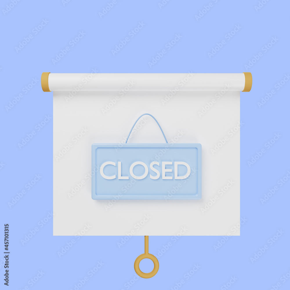 3d illustration of simple object presentation board front view with ...