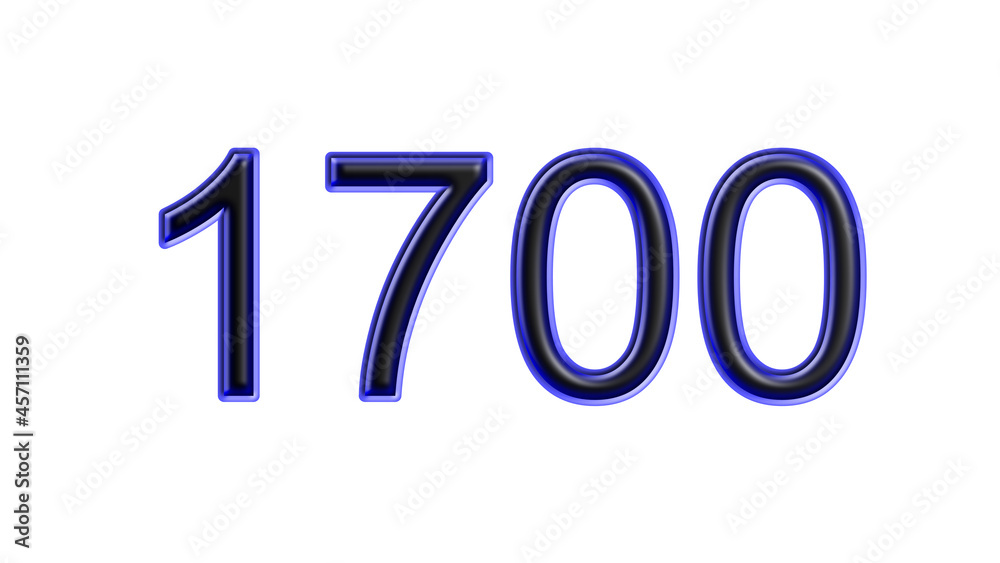 blue 1700 number 3d effect white background Stock Illustration | Adobe ...